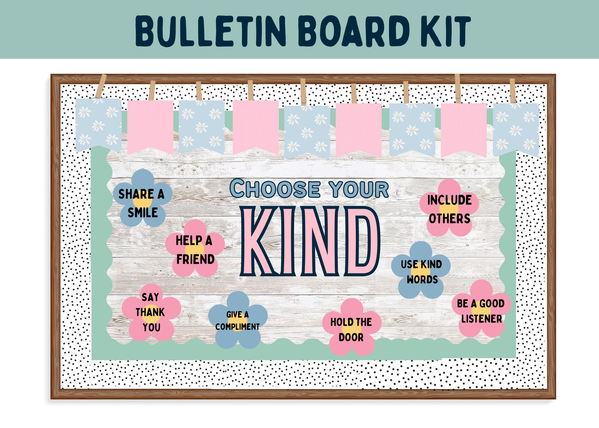 Choose Your Kind Bulletin Board Kit Spring Flower Classroom Decor Ways ...
