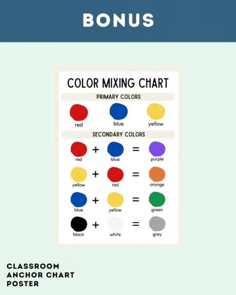 Color Theory Lessons Worksheets | Color Mixing Blending Skill Builders ...