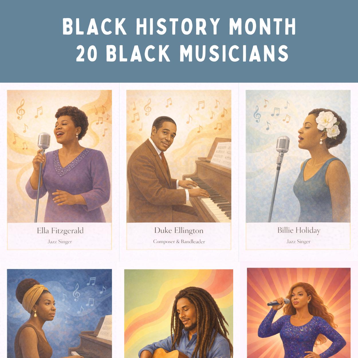 Black History Musicians Posters | Influential Black Musicians Classroom ...