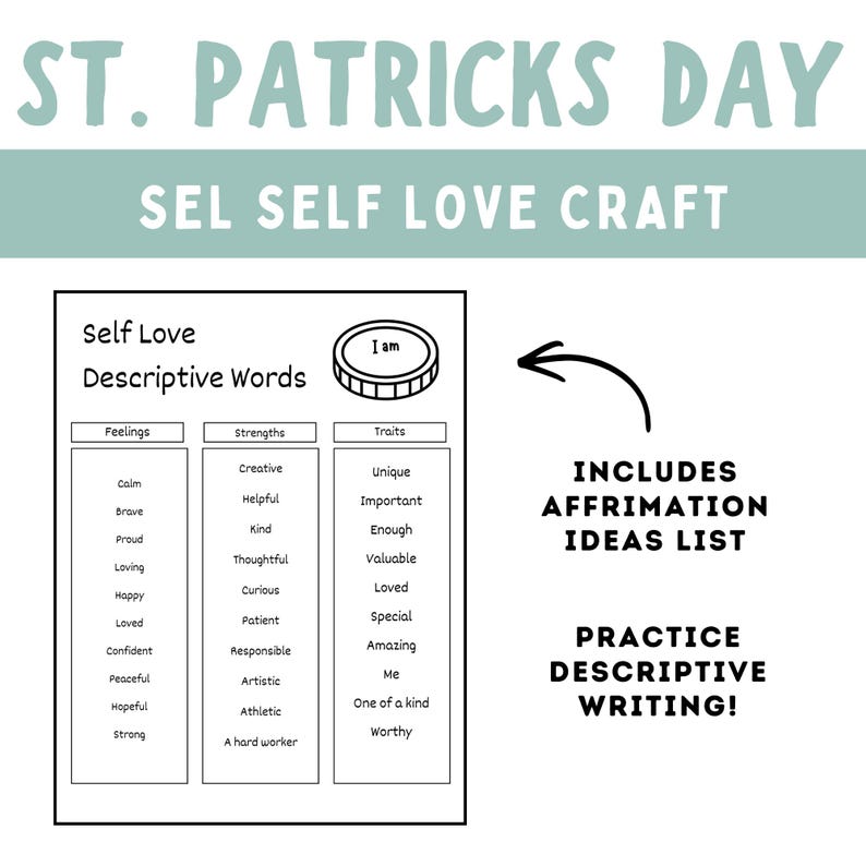 No Prep St. Patricks Day Party Craft | St. Patrick’s Day SEL Activity ...