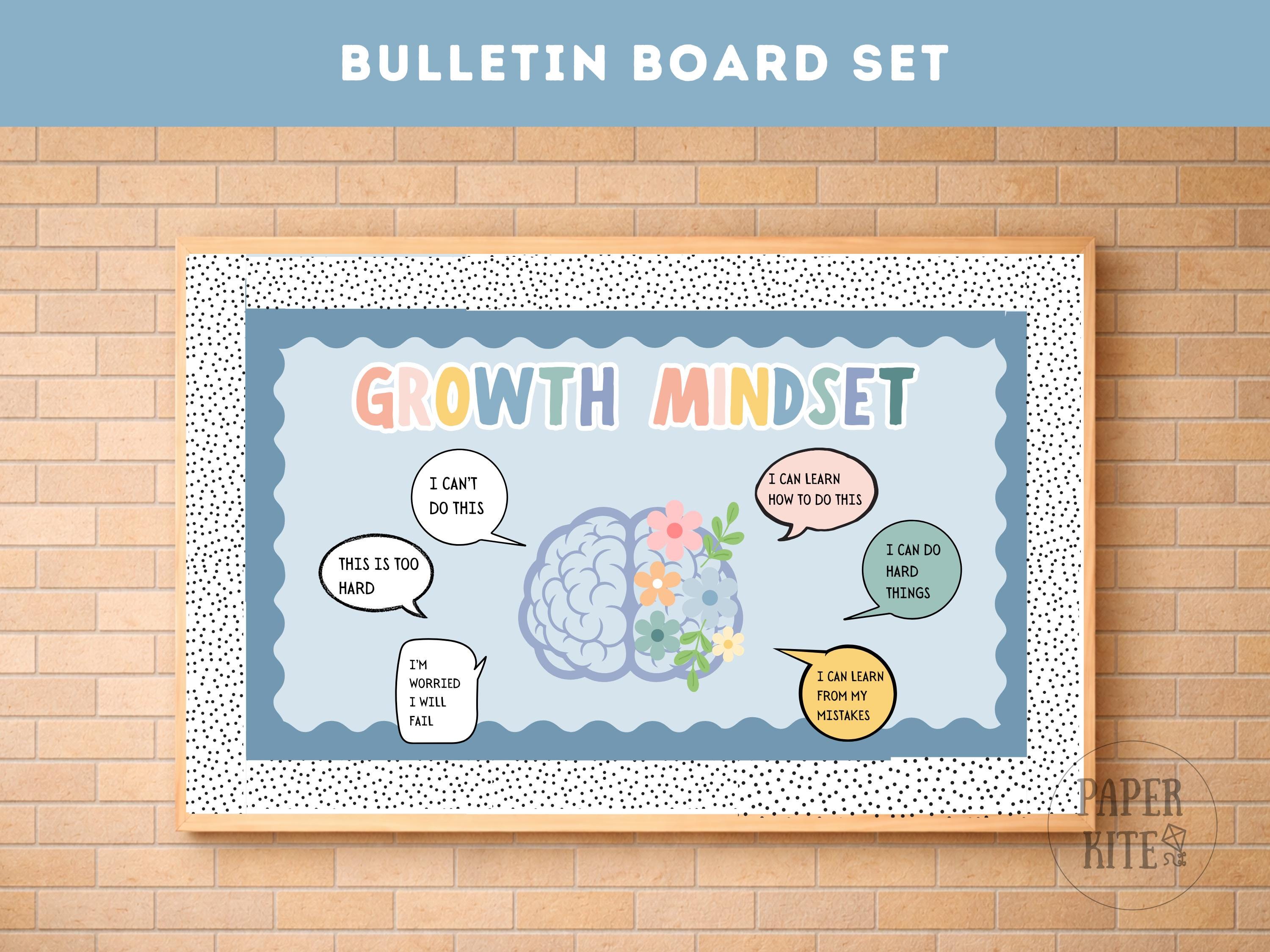 Growth Mindset Bulletin Board Set | Classroom Decor | Positive ...
