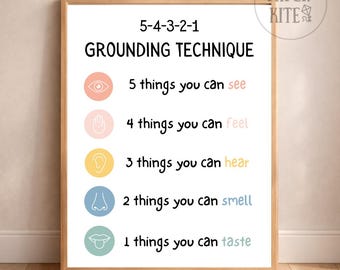 3-2-1 Grounding Technique Poster | Calm Corner SEL Decor | Anxiety ...