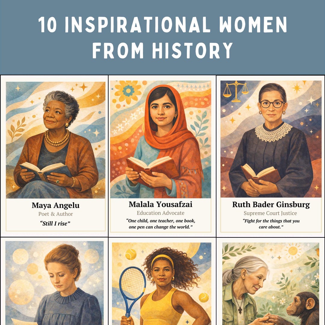Women’s History Month Posters | 10 Diverse Inspirational Women Leaders ...