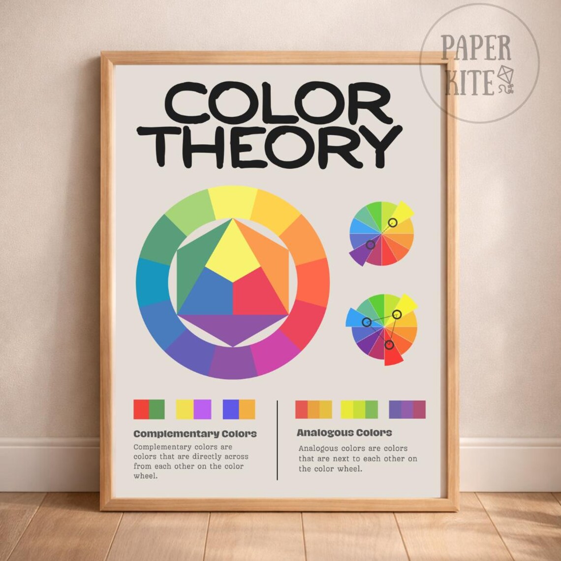 Color Theory Poster | Color Wheel & Color Schemes | Analogous and ...