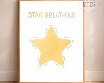 Star Breathing Poster | Calm Corner Breathing Chart | SEL Mindfulness ...
