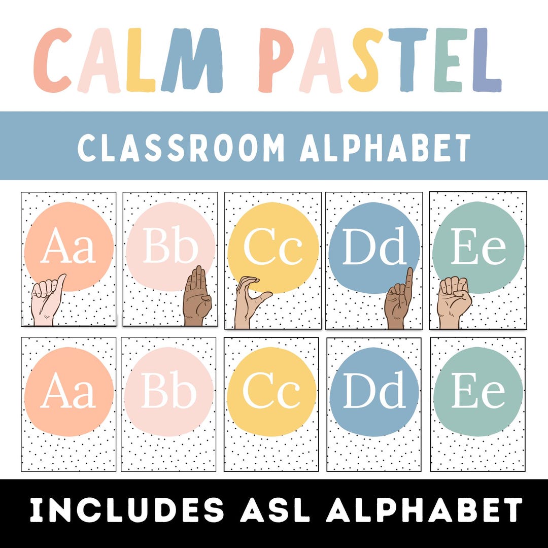 Alphabet Posters for Classroom, Number Posters, Classroom Decor Bundle ...