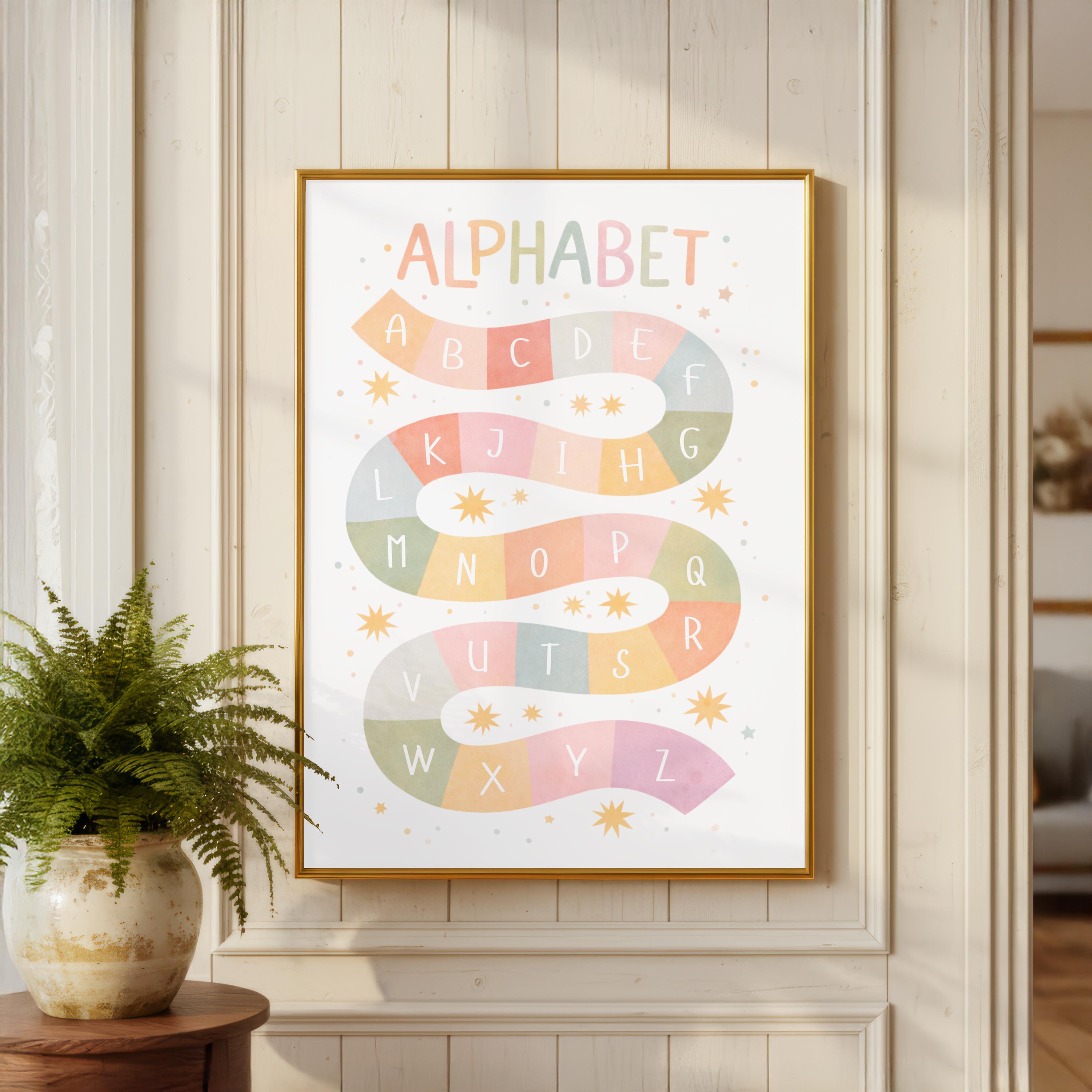 Alphabet Poster | ABC Wall Art Print | Classroom Alphabet Chart ...