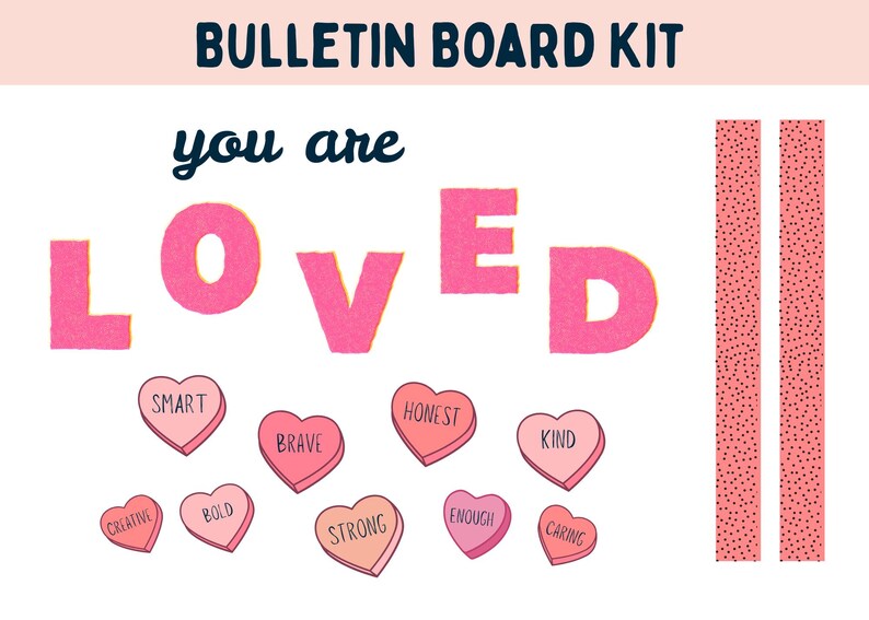 Valentine’s Day Bulletin Board | You Are Loved Classroom Decor | SEL ...
