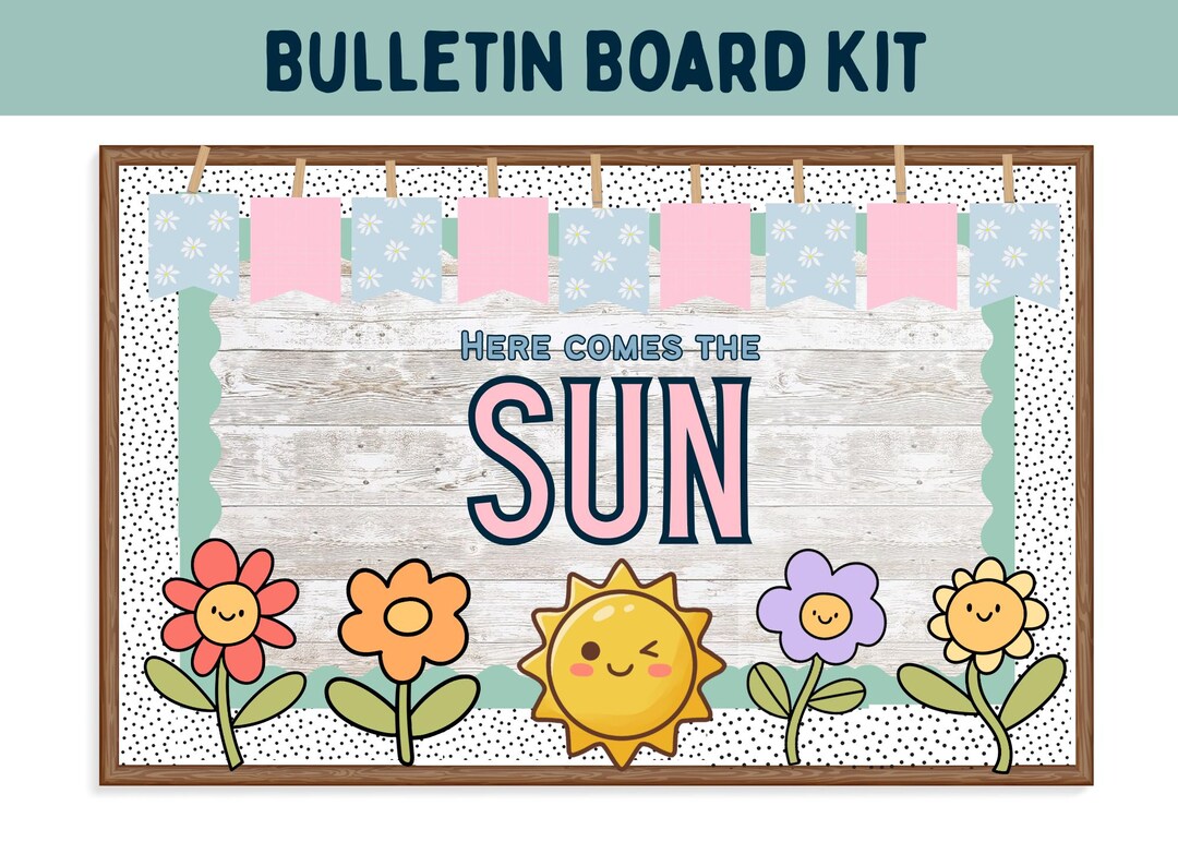 Here Comes the Sun Bulletin Board Kit Spring Summer End of Year ...