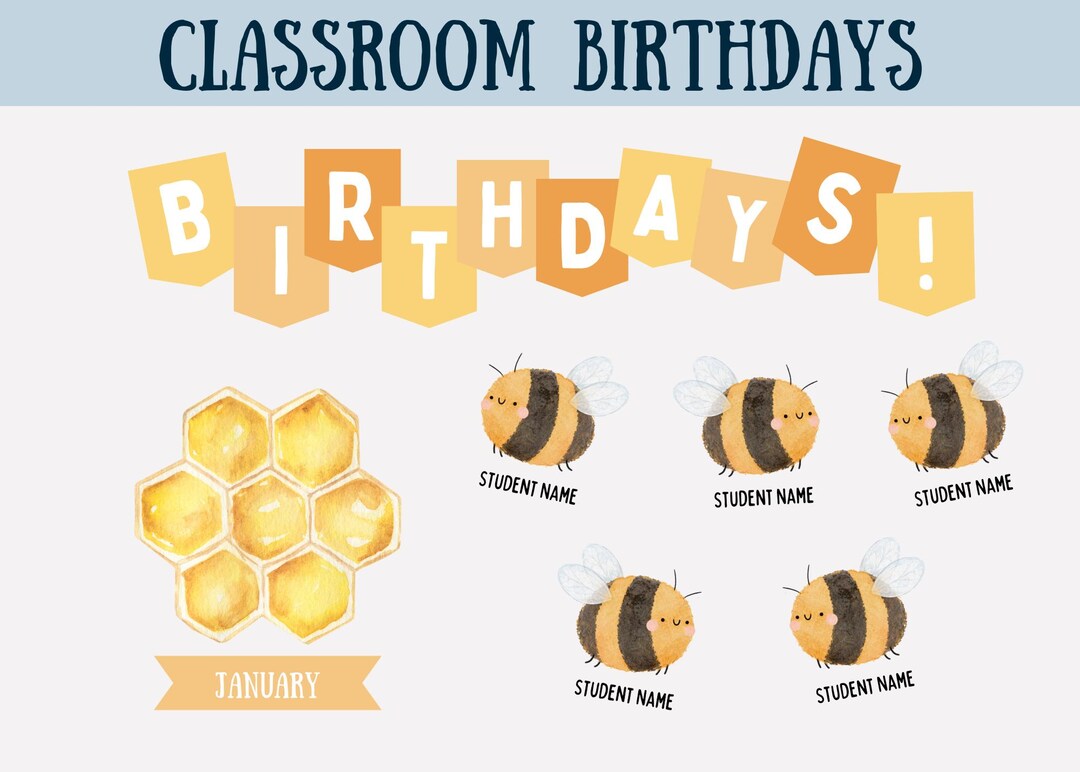 Bee Garden Classroom Birthday Display | Cottagecore Birthday Board ...