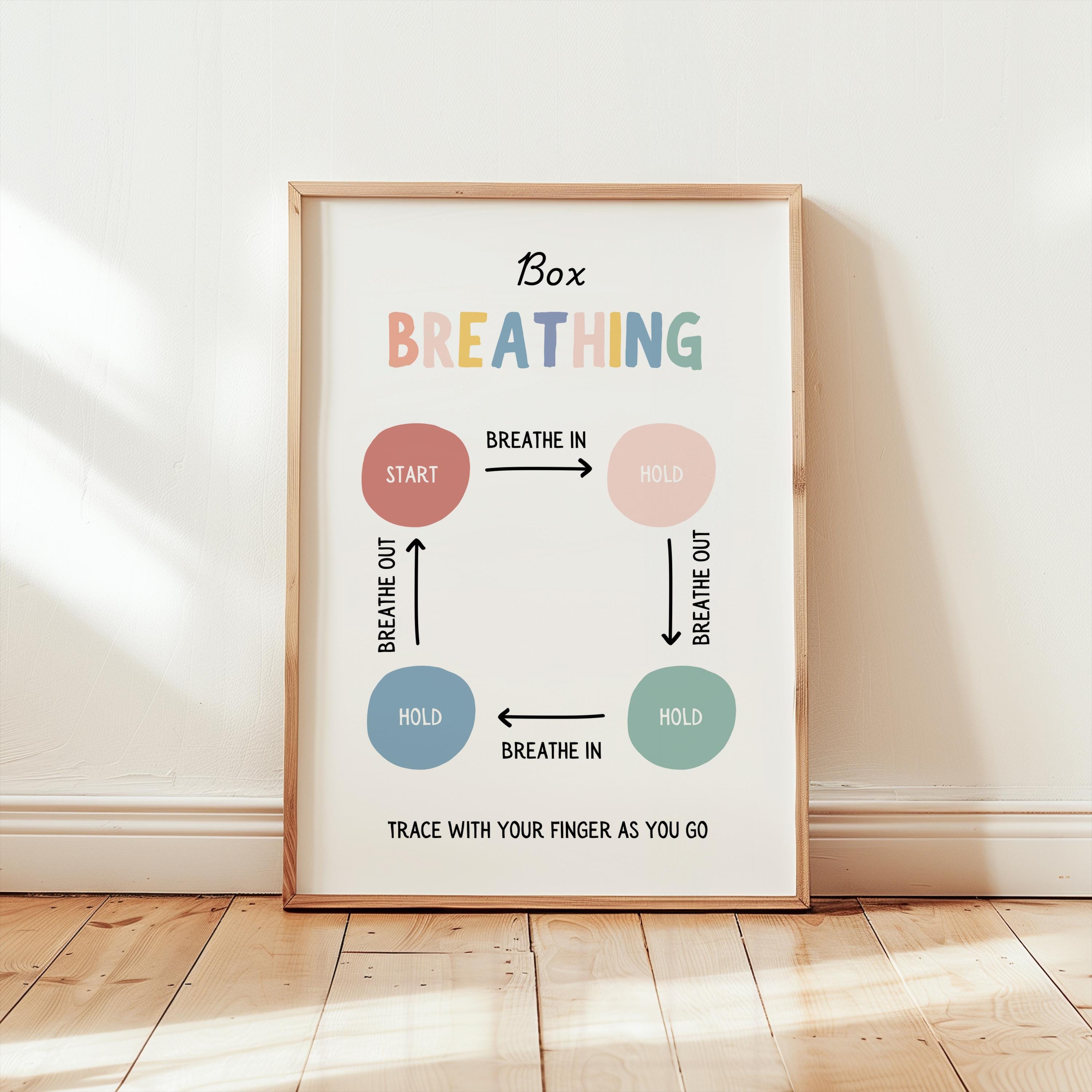 Box Breathing Poster | Calm Corner Breathing Visual | SEL Emotional ...