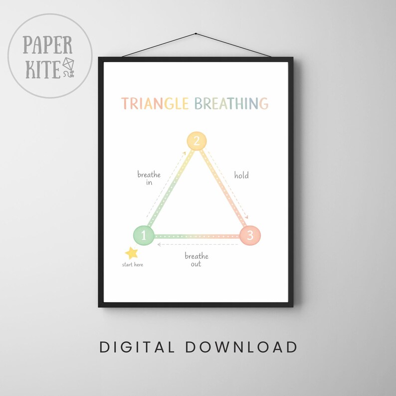 Triangle Breathing Poster | Calm Corner Breathing Chart | SEL ...
