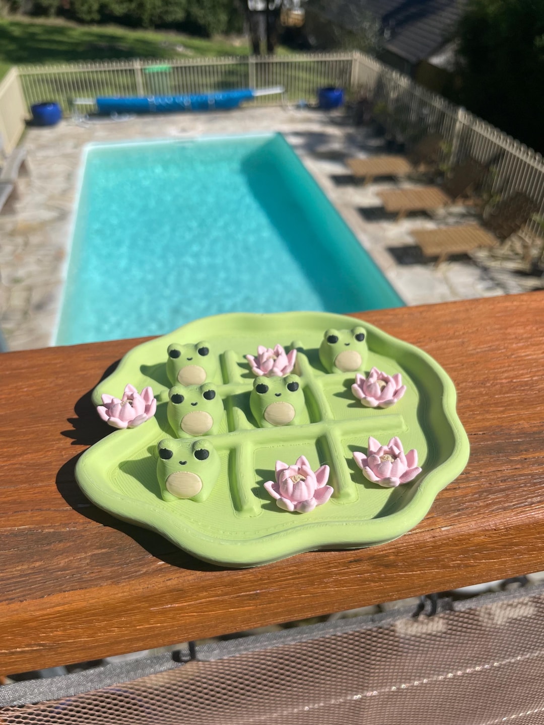 3D Printed Lilypad Tic Tac Toad (toe) Game With Flowers and Frogs - Etsy