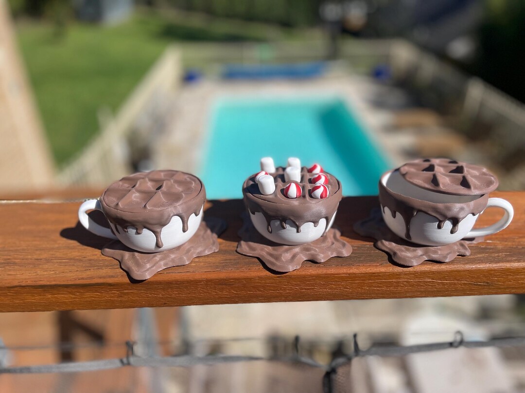 3D Printed Hot Cocoa Chocolate Tic Tac Toe With Storage - Etsy