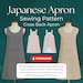 Japanese Cross Back Apron Pattern: Beginners Friendly Apron PDF (S-M-L ...