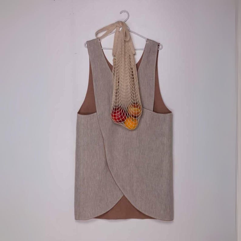 Japanese Cross Back Apron Pattern: Beginners Friendly Apron PDF (S-M-L ...