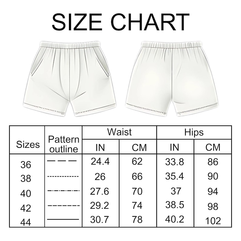 High Waist Elastic Shorts Sewing Pattern PDF: Beginner DIY Project - Etsy