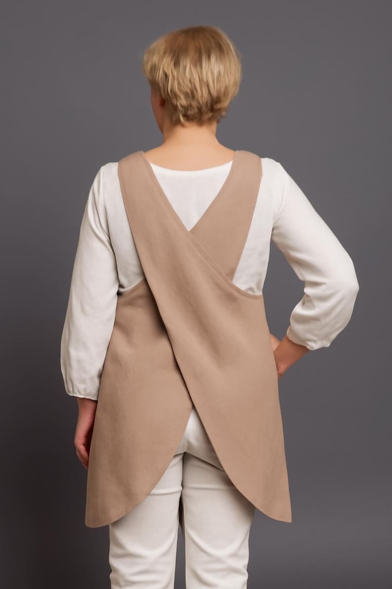 Japanese Cross Back Apron Pattern: Beginners Friendly Apron PDF (S-M-L ...