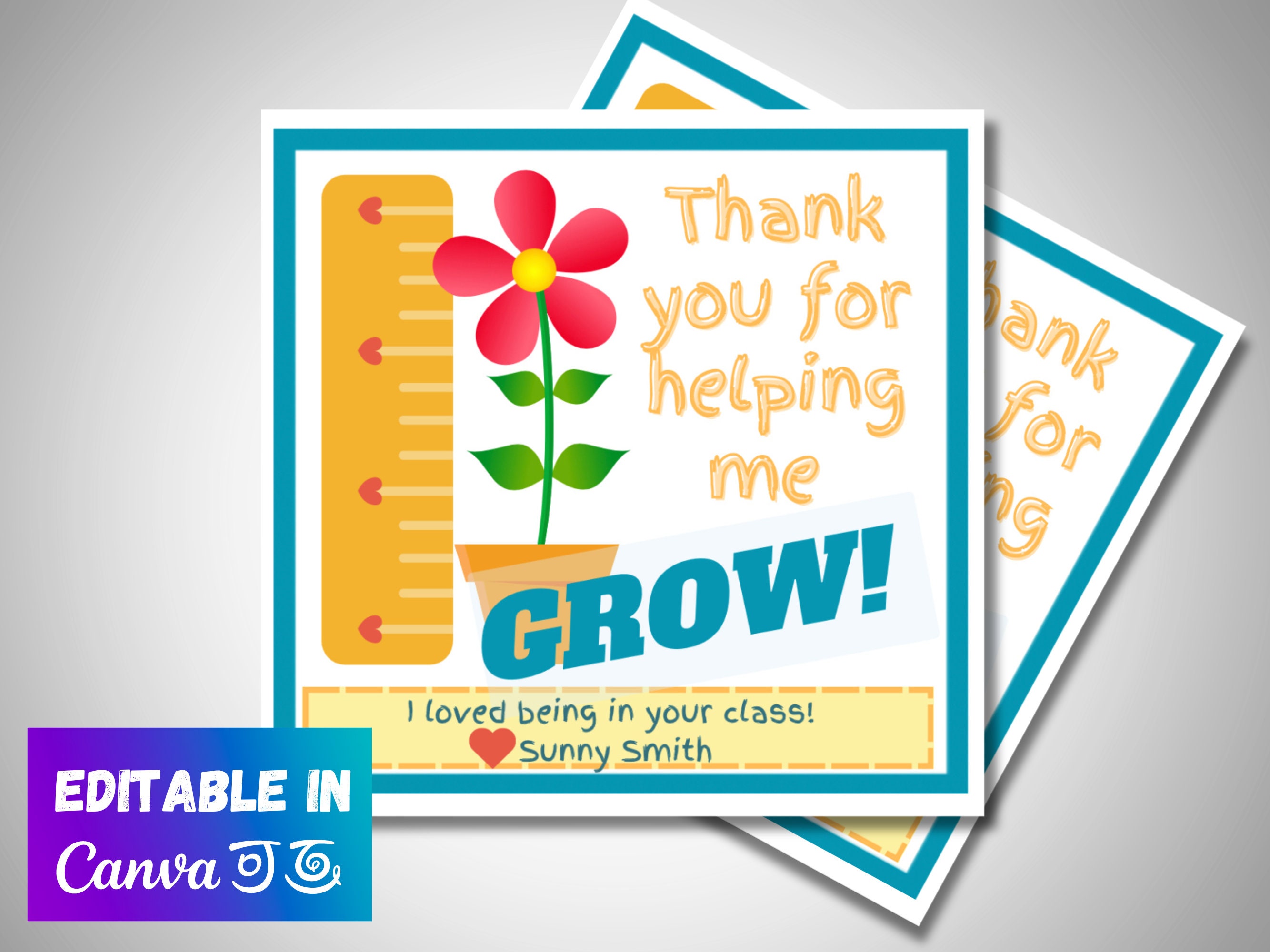 Teacher Appreciation Gift Tag Template End of the School Year Gift Tag ...