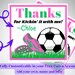Soccer Birthday Party Favor Thank You Gift Tag Thanks for Kicking It ...