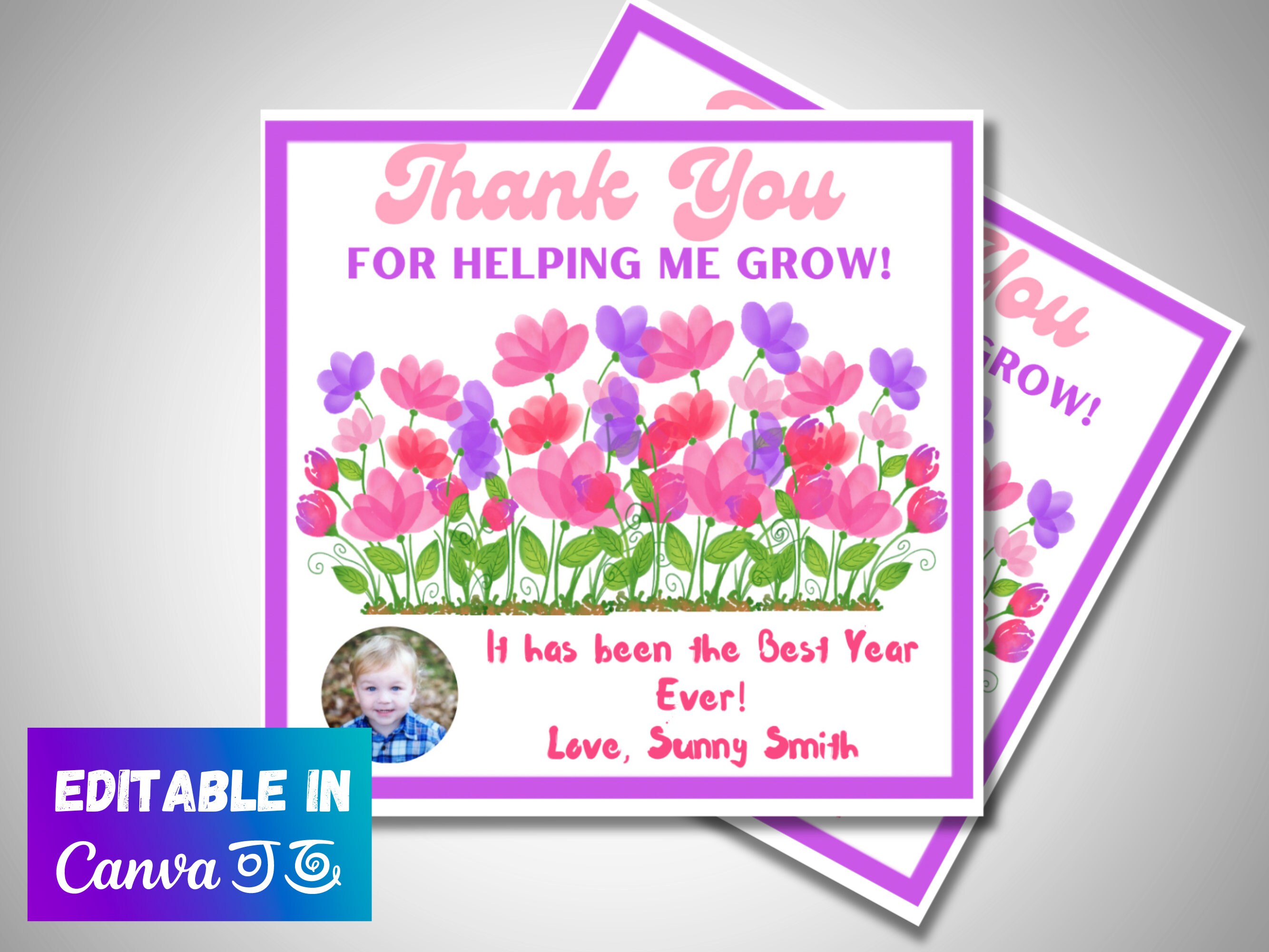 Teacher Appreciation Gift Tag Template End of the School Year Gift Tag ...