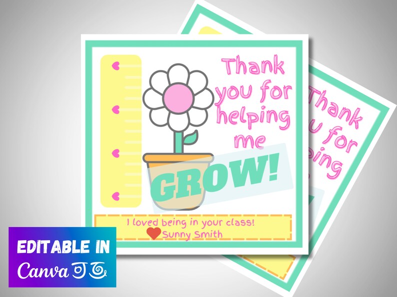 Teacher Appreciation Gift Tag Template End of the School Year Gift Tag ...