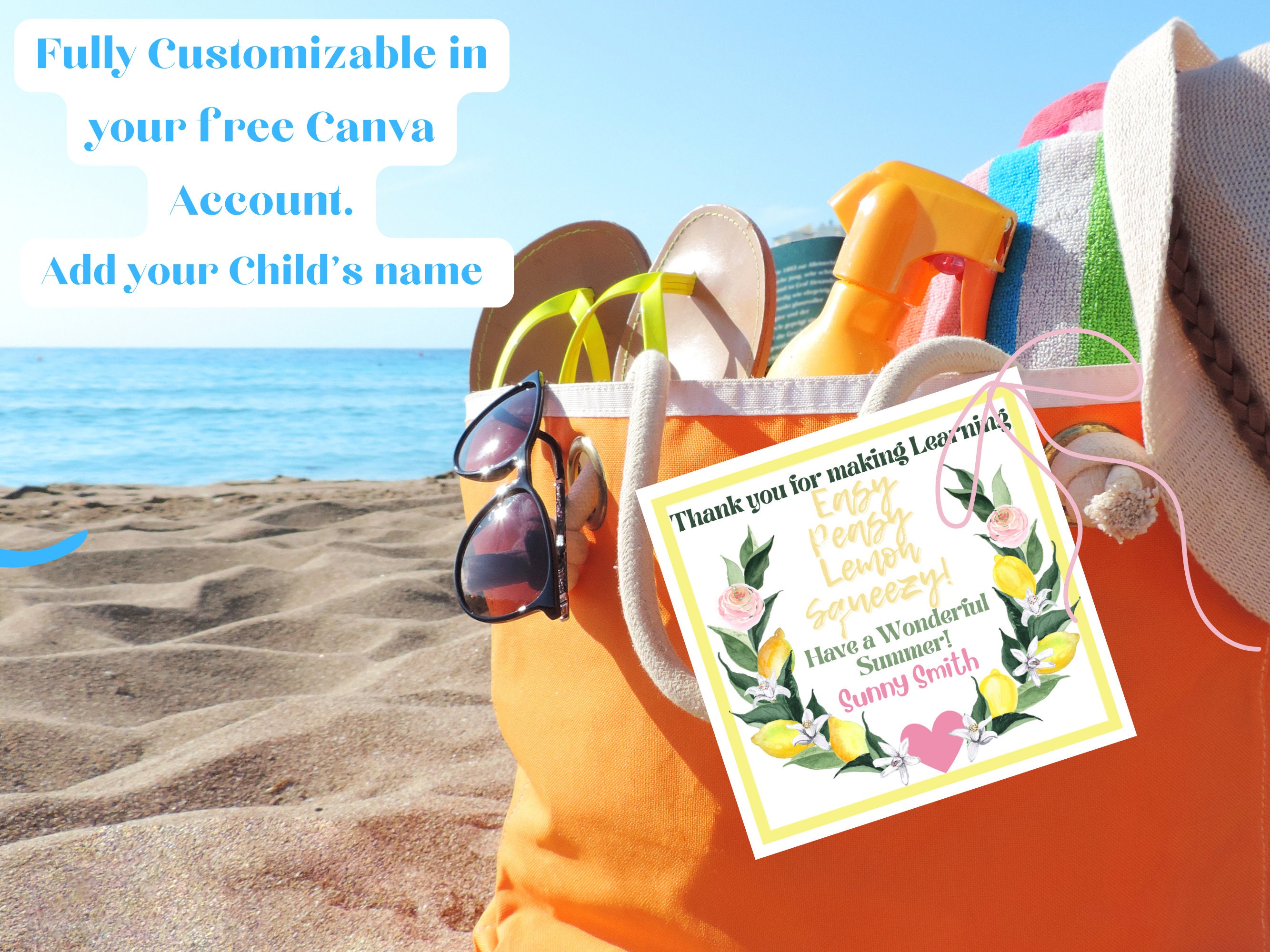 Teacher Appreciation Gift Tag Template End of Year Gift Tag Instant ...