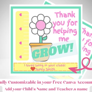 Teacher Appreciation Gift Tag Template End of the School Year Gift Tag ...