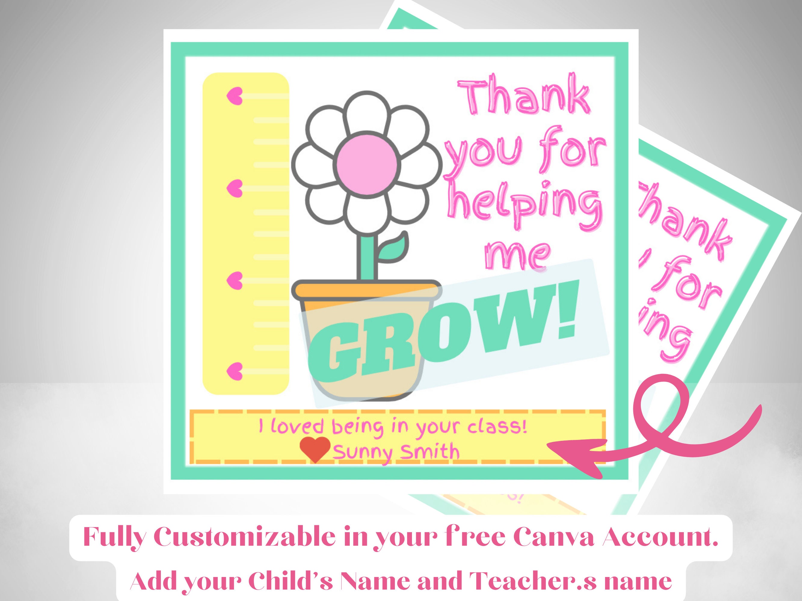 Teacher Appreciation Gift Tag Template End of the School Year Gift Tag ...