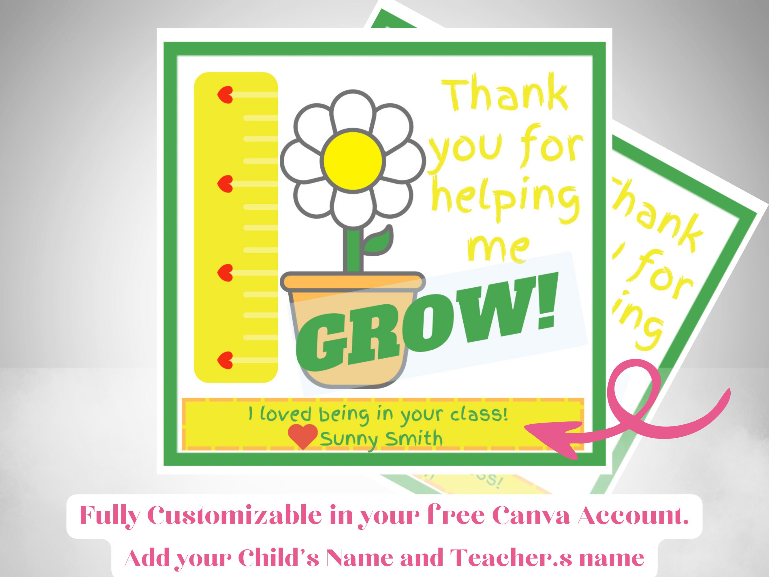 Teacher Appreciation Gift Tag Template End of the School Year Gift Tag ...