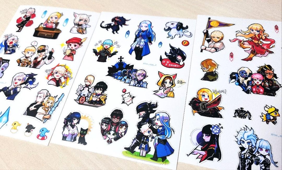 FFXIV Stickers: A Realm Reborn, Heavensward, Stormblood, Shadowbringers ...