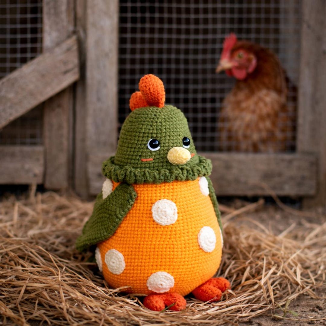 Chicken Crochet Pattern PDF | Amigurumi Chicken Toy | Farm Animal ...