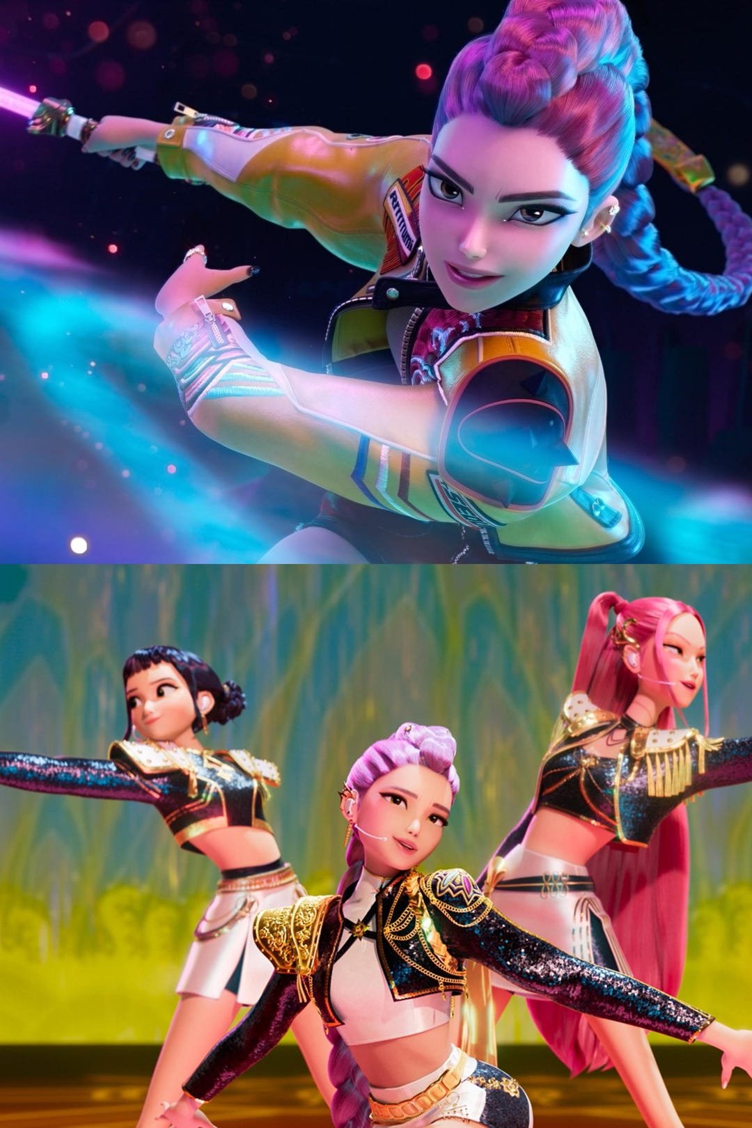 Kpop Demon Hunters Poster Pack | 3 Poster Set | Anime Kpop Wall Art ...