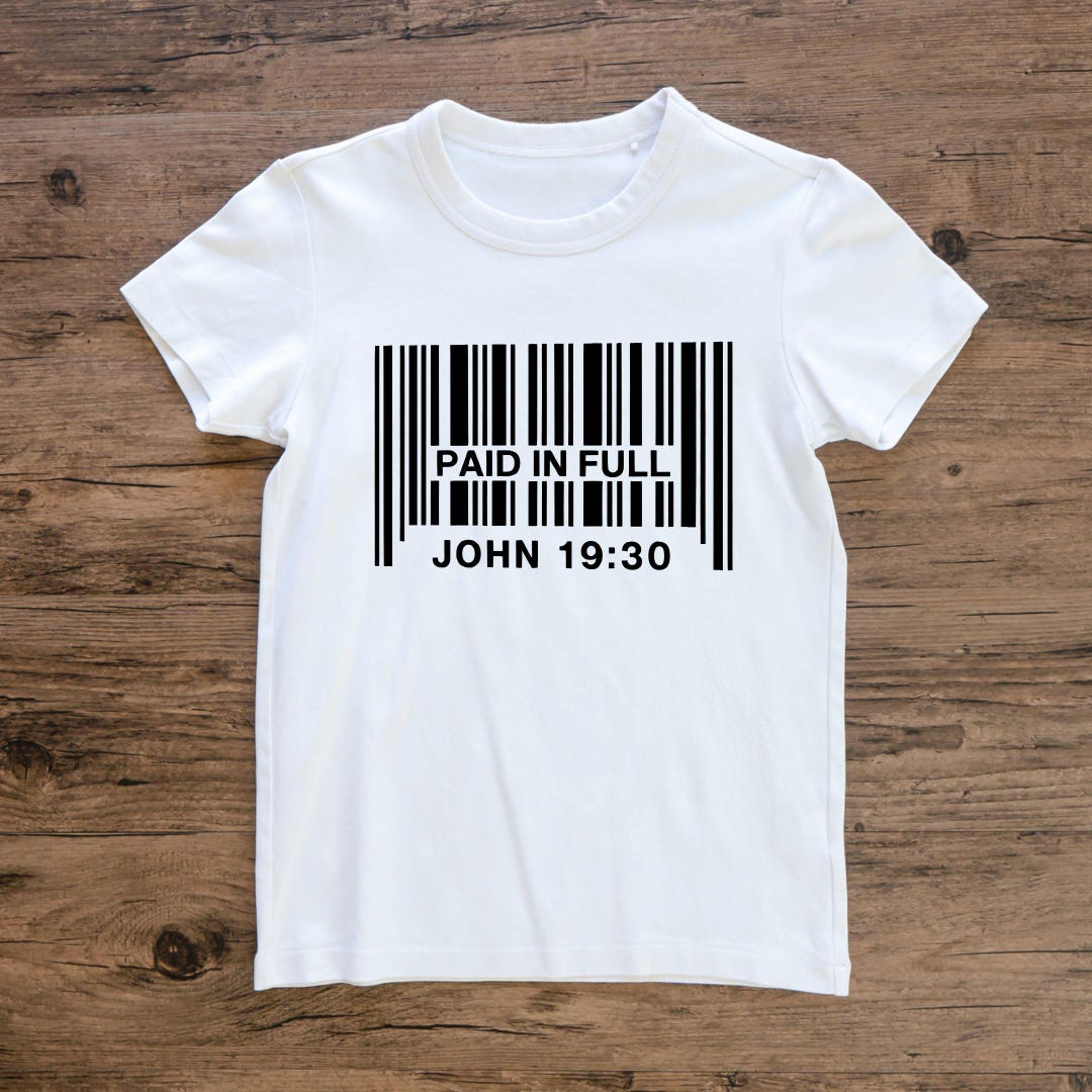 Paid in Full Barcode - Christian PNG SVG Bundle (digital Download) - Etsy