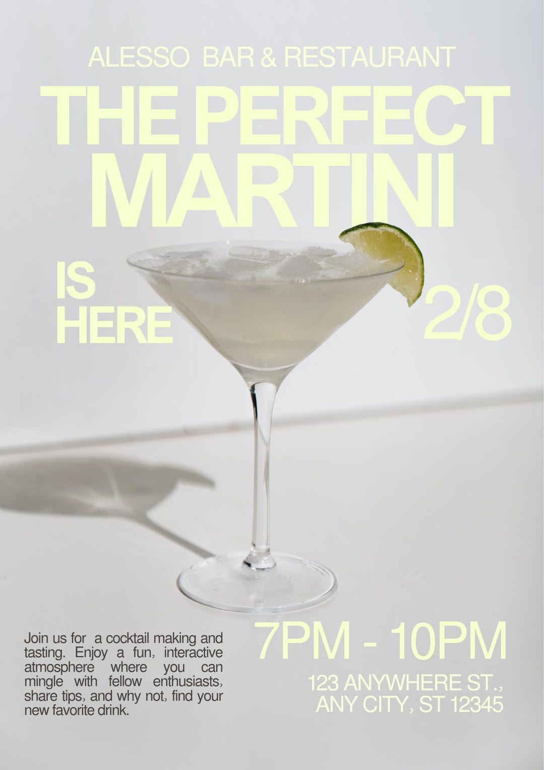 Canva Customisable Retro/modern Flyer Cocktail Event Invitation - Etsy