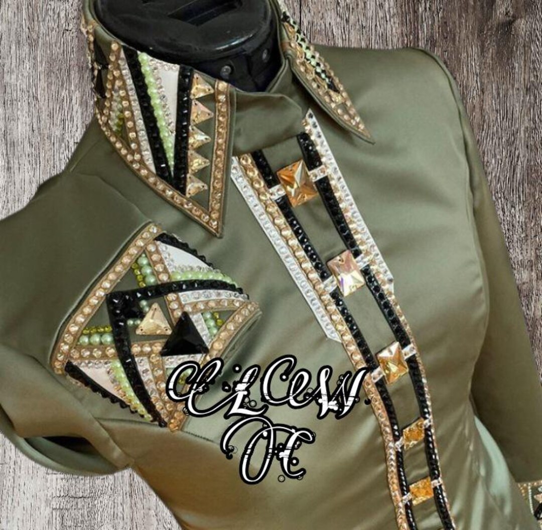 Western Show Shirt: Stretchable Rodeo Queen Showgirl Apparel - Etsy