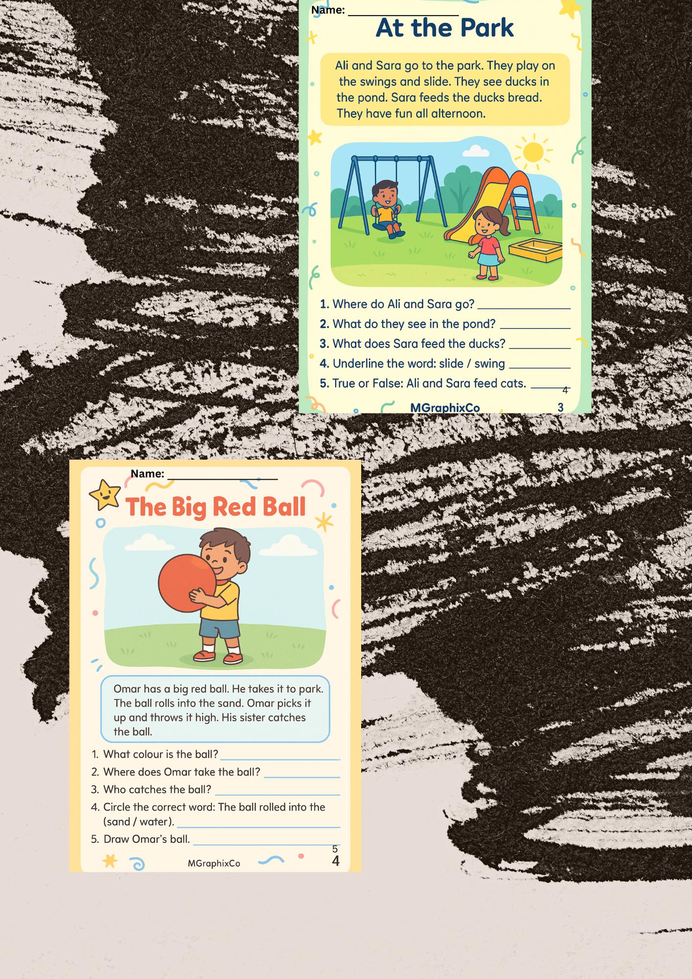 English Comprehension Worksheets/grade 1 Short Stories/reading and ...