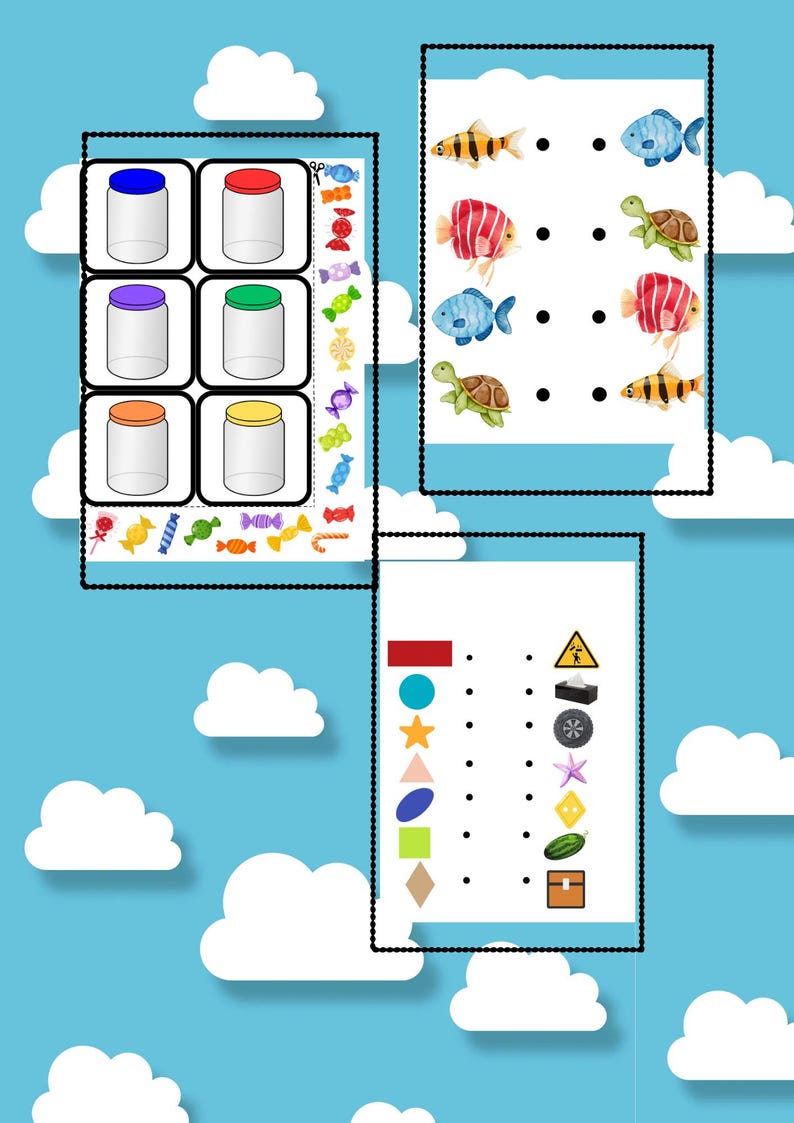 Pre-k Matching Worksheets | Fun Printable Activity Sheets for Preschool ...