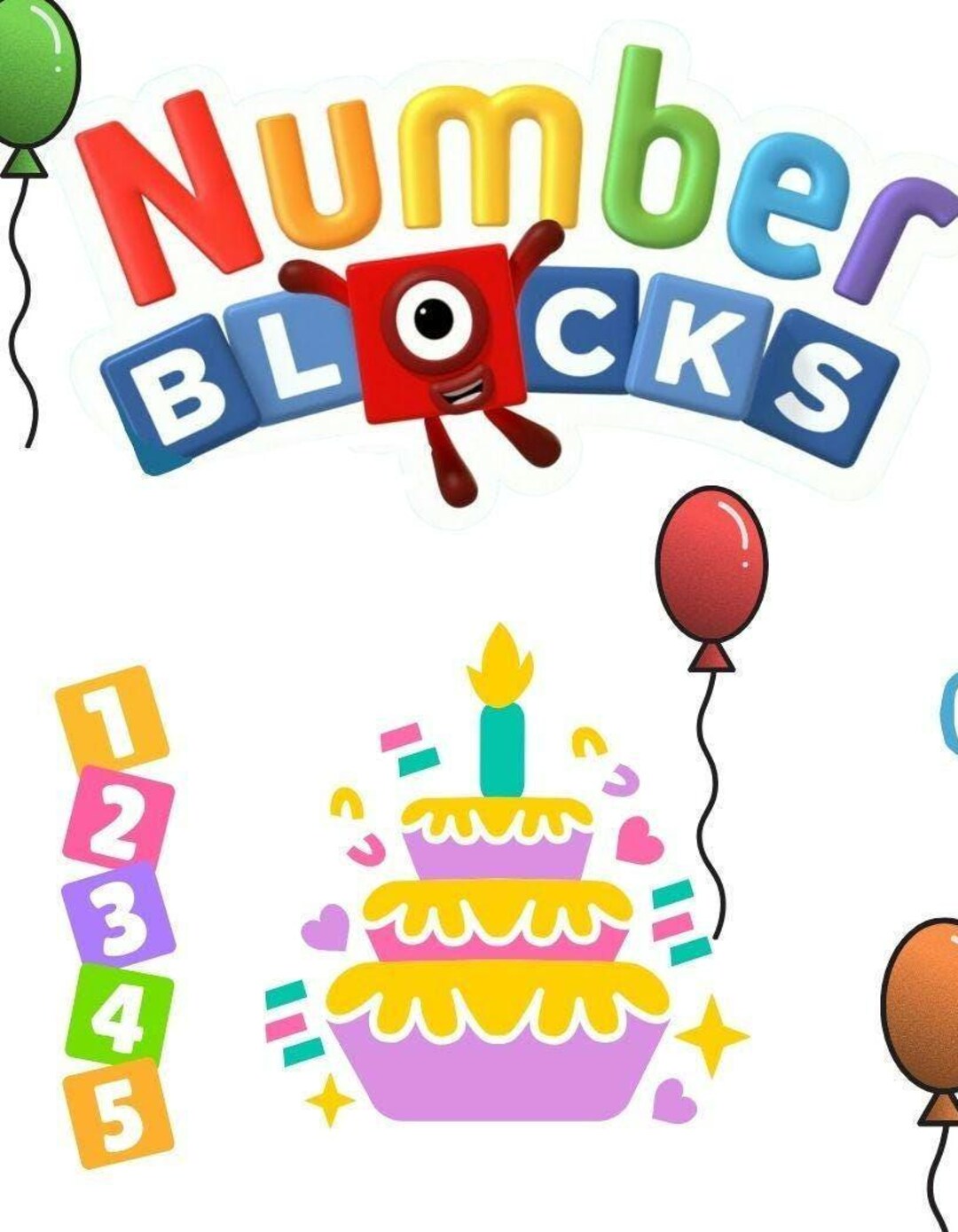 Digital Numberblocks Party Invitation | Editable Canva Template ...