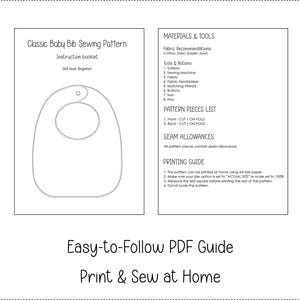 Baby Bib Sewing Pattern Beginner-friendly - Etsy