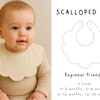 Scallop Baby Bib Sewing Pattern Beginner-friendly A4 - Etsy