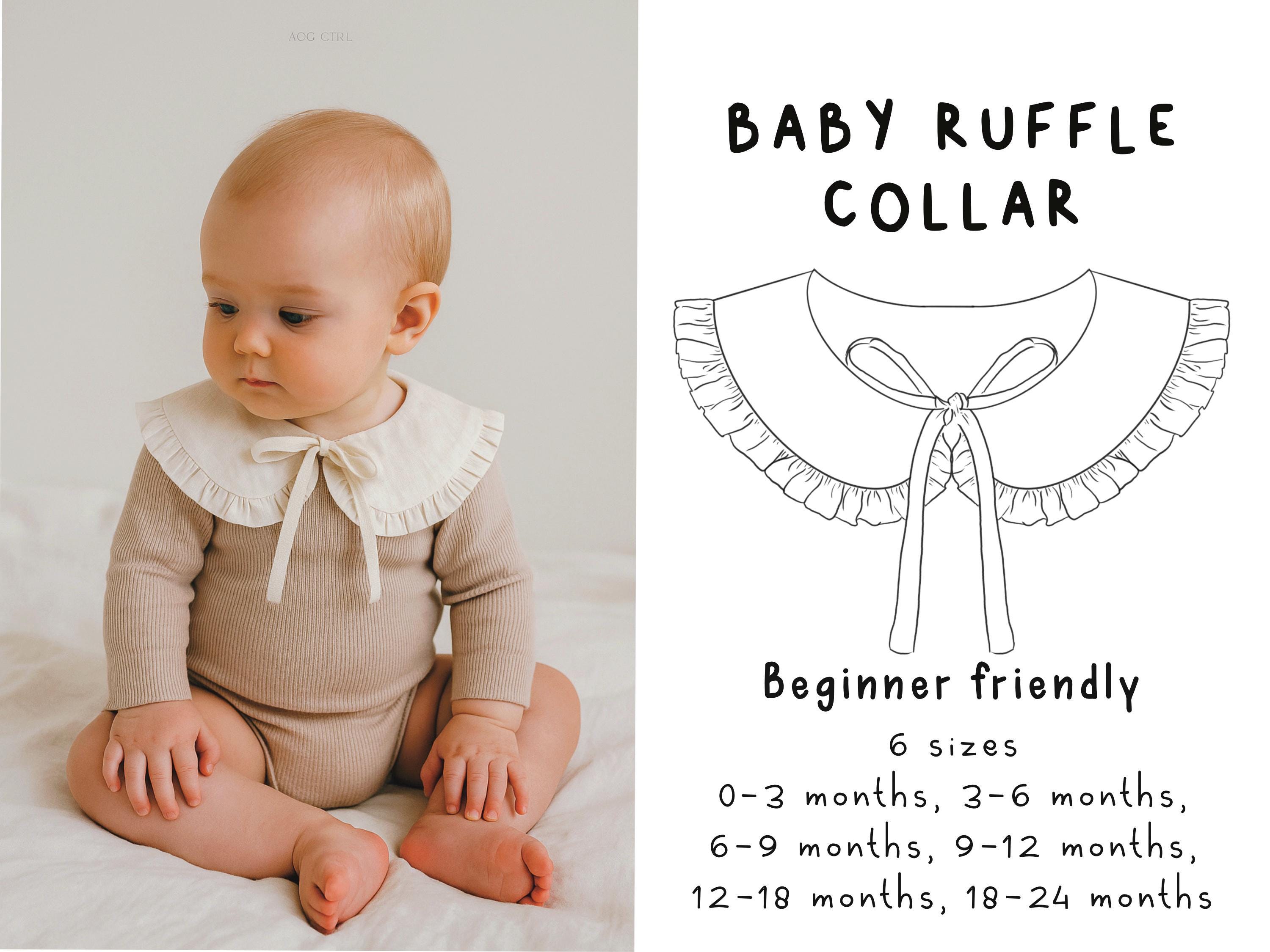 Easy Peter Pan Collar Pattern, Baby Ruffle Collar Sewing Pattern PDF ...