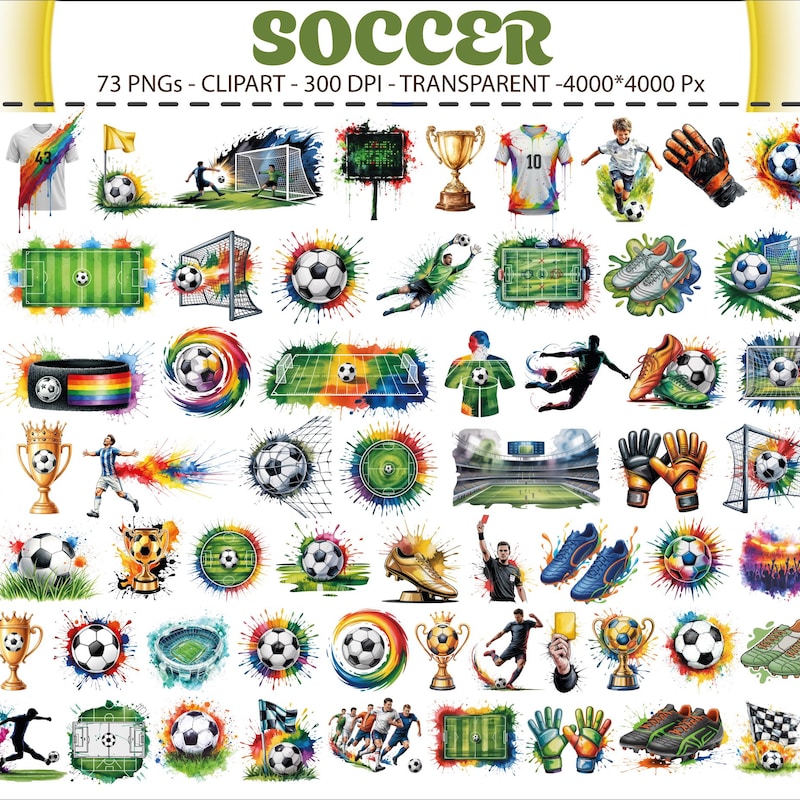 Soccer Ball Clipart - Etsy
