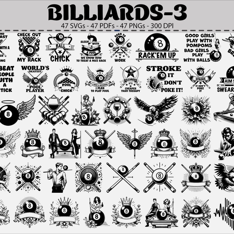 Billiards Svg - Etsy