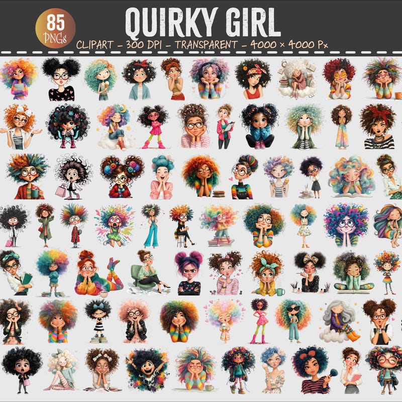 Quirky Clipart Style - Etsy