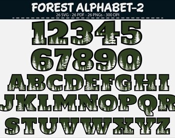 Mountain Alphabet SVG Bundle: Nature Monogram Letters (+ PNG, EPS) - Etsy