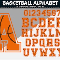 Basketball Doodle Alphabet Bundle, Basketball PNG Letters, Numbers ...