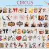 Circus 5th Birthday Clipart PNG Number Five Party Theme Instant ...