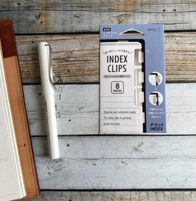 Midori Metal Index Clips | Minimalist Brass N Stainless Steel Bookmarks ...