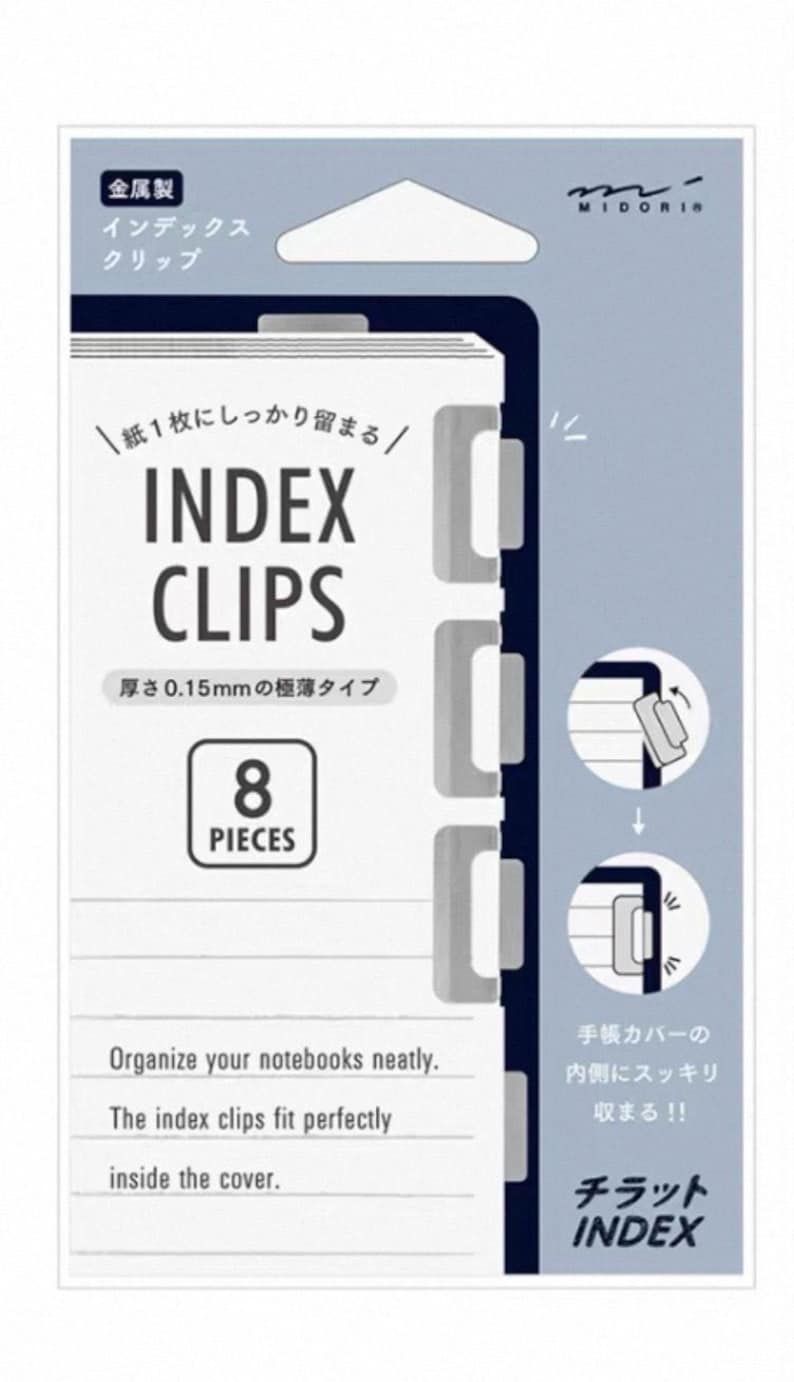 Midori Metal Index Clips | Minimalist Brass N Stainless Steel Bookmarks ...